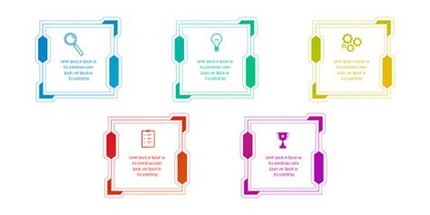 프레젠테이션 보고서 및 웹 사이트 최신 프로젝트 관리 템플릿을 위한 5가지 옵션이 있는 인포그래픽 디자인 벡터 및 비즈니스