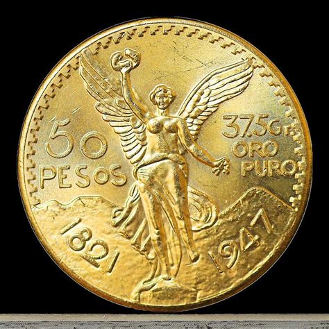 1821 1947 Mexico 50 Pesos Gold Plated Coin Etsy