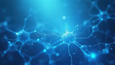 Abstract Scientific Background Featuring Interconnected Molecular Structures On A Soft Blue