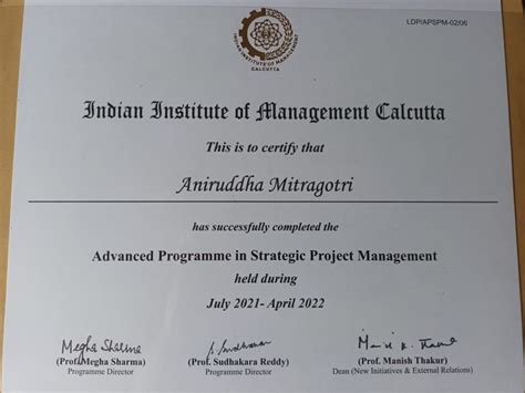Aniruddha Mitragotri On Linkedin I Am So Grateful To Have Completed Advanced Programme In
