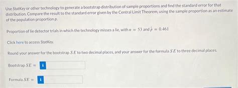 Solved Use Statkey Or Other Technology To Generate A