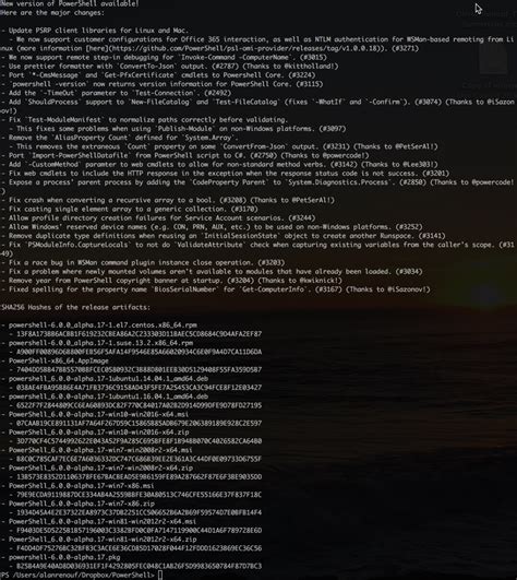 is your powershell core up to date virtu al