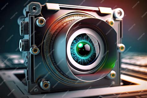 Premium Photo Modern Computer Vision Sensor For Automatic Control Of