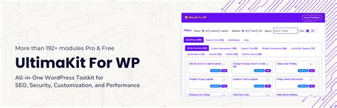 Ultimakit For Wp All In One Wordpress Toolkit For Seo Security Customization And