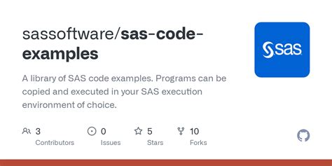 Github Sassoftwaresas Code Examples A Library Of Sas Code Examples