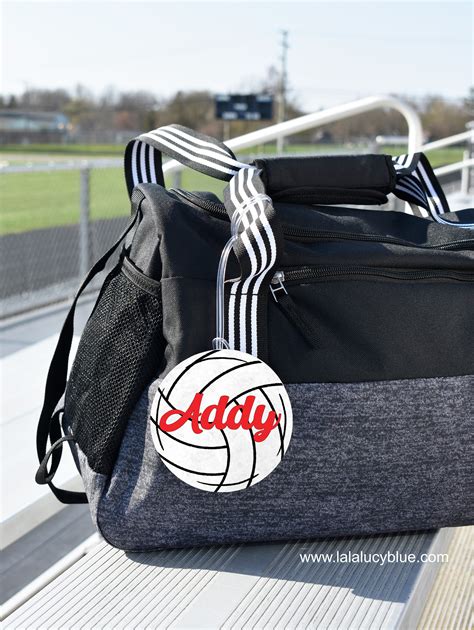 Volleyball Sports Bag Tag Personalize Lalalucyblue Screen Printing