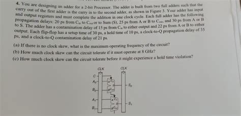 Lunculuido 4 You Are Designing An Adder For A 2 Bit
