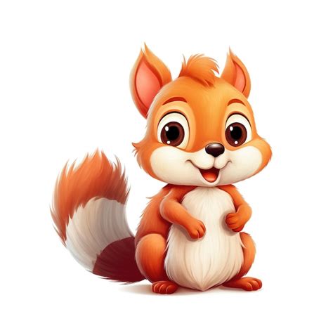 Premium Ai Image A Cute Watercolor Squirrell In Autumn