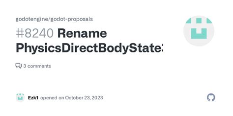 Rename Physicsdirectbodystate3dgetcontactlocalposition · Issue 8240 · Godotenginegodot