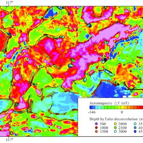 Reduction To The Pole Of Aeromagnetic ∆t And Depth By Euler Download Scientific Diagram