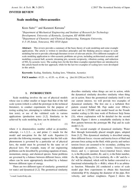 Pdf Scale Modeling Vibro Acoustics