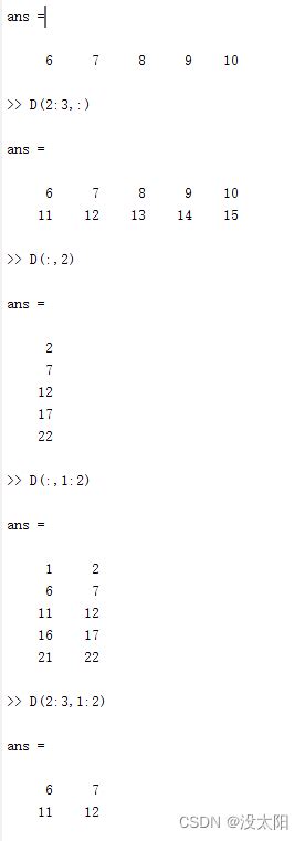 matlab 矩阵计算元素选取方法 matlab矩阵元素的提取 csdn博客