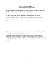 Lab Prep Completed Docx Collect Data Lab Prep Complete This Assignment And Attach Your