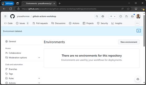 Lab Environments Variables And Secrets Github Actions Workshop