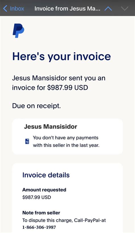 Paypal Invoice R Scamnumbers