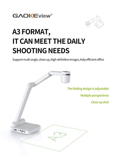4k Document Camera Classroom Teaching Visualizer Digital Visual Presenter Visual