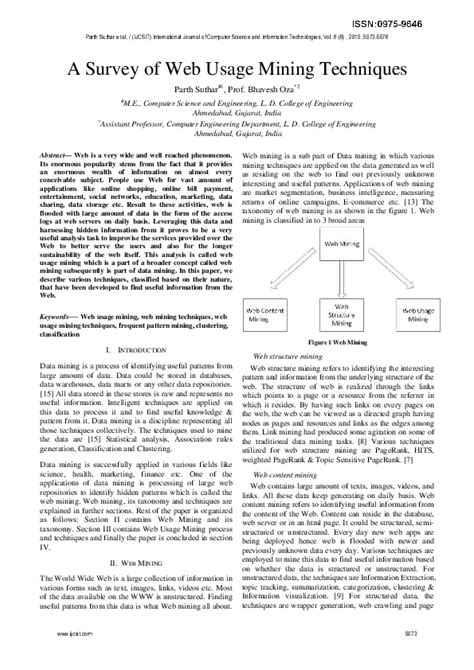Pdf A Survey Of Web Usage Mining Techniques