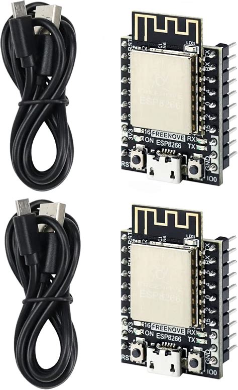 Freenove Esp8266 Development Board 2 Pack 32 Bit 160 Mhz Mini Microcontroller Onboard Wi Fi