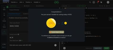 Yeshwanthraj G On Linkedin Day Gfg160 Geekstreak2024