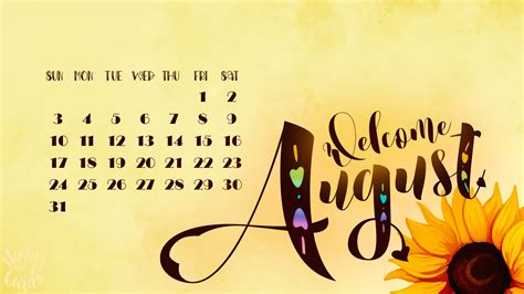 August Calendar Background 2025