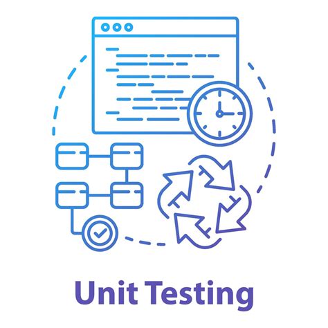 Unit Testing Concept Icon Software Development Stage Idea Thin Line