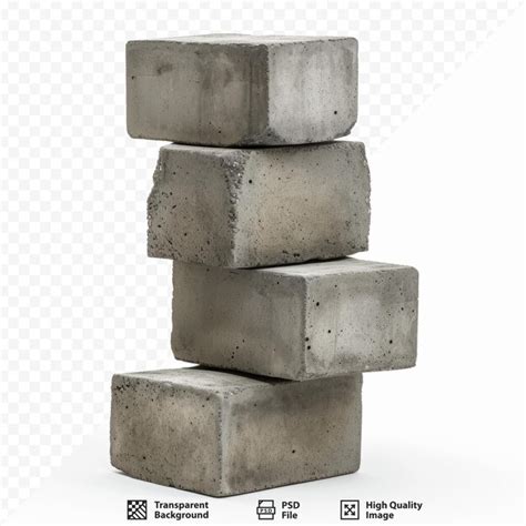 Concrete Blocks Stack Premium Ai Generated Psd