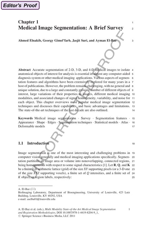 PDF Medical Image Segmentation A Brief Survey