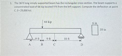 Answered The 36 Ft Long Simply Supported Beam Bartleby