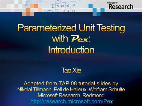 Ppt Parameterized Unit Testing Powerpoint Presentation Free Download Id 6895153
