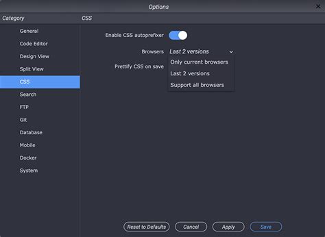 Wappler Documentation Using The Css Styles Panel