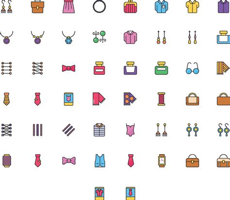 Vector Of Fashion Icon Set Color Perfect For User Interface New Application 25721816 Vector