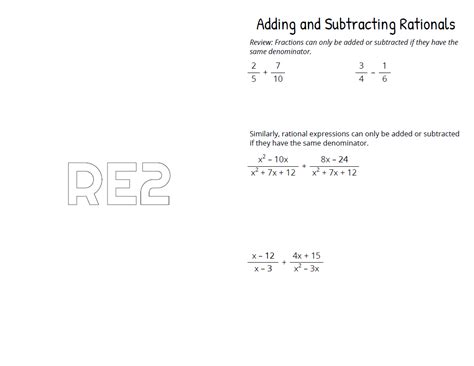 Adding And Subtracting Rationals The Prime Factorisation Of Me