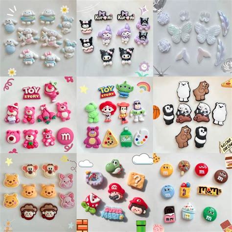 ตัวติดรองเท้า Jibbitz Crocs แบบเซ็ต ลายการ์ตูน ตุ๊กตาติดรองเท้า Th