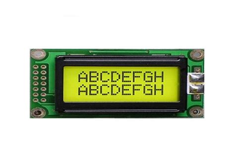 Yellow Green 0802 Dot Matrix Lcd Display Module Cob Type Character 2