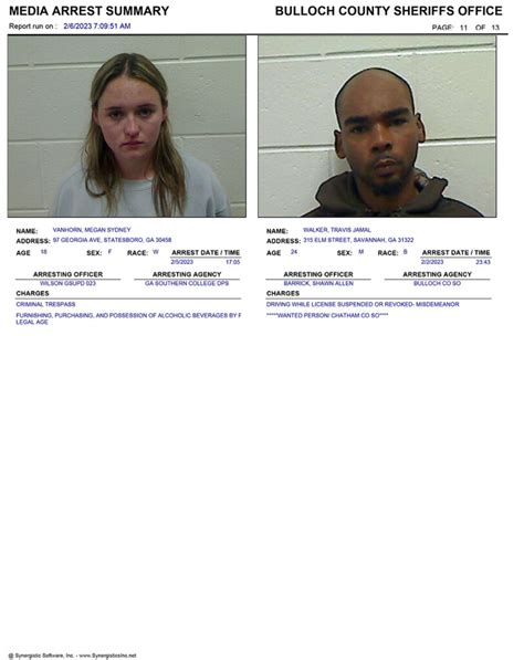 02 06 2023 Booking Report For Bulloch County Allongeorgia