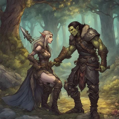 Love Between An Elf And Orc By Afas44 On Deviantart