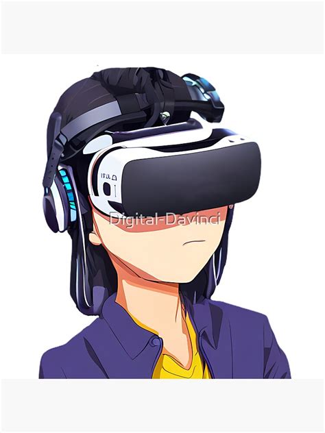 Japanese Vr Student Anime Girl Poster For Sale By Digital Davinci Redbubble