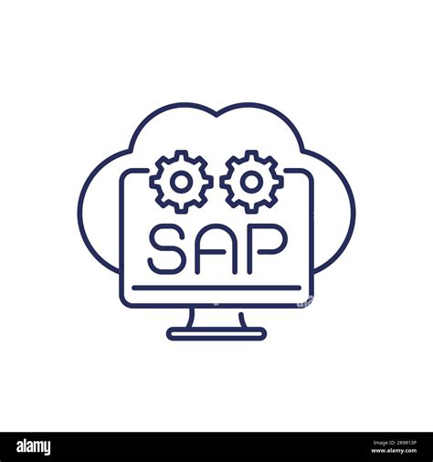 Sap Line Icon With A Cloud Stock Vector Image And Art Alamy