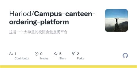 GitHub Hariod Campus canteen ordering platform 这是一个大学里的校园食堂点餐平台