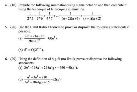 Rewrite The Following Summation Using Sigma Notation