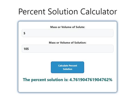 Percent Solution Calculator Savvy Calculator