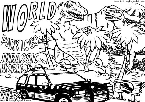 Jurassic Park Logo Coloring