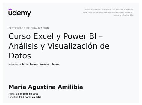 Maria Agustina Amilibia En Linkedin Curso Terminado De Excel Y Power