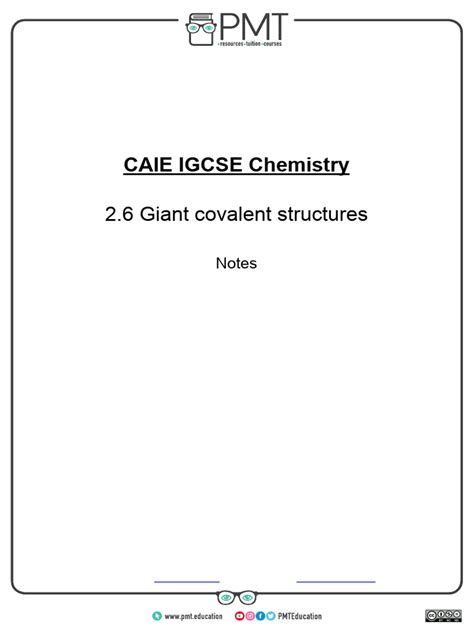 2 6 Giant Covalent Structures Pdf