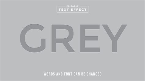 Premium Vector Grey Editable Text Effect