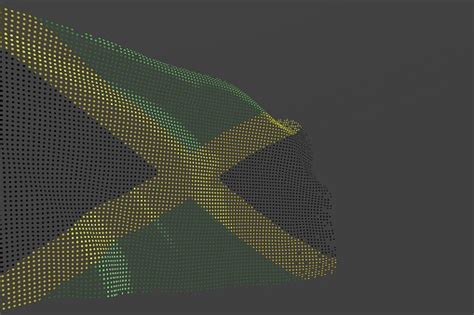 회색 배경에 빛나는 점 파도로 만든 자메이카 고립 된 플래그의 좋은 하이테크 사진 어떤 축하 플래그 3d 그림 0명에 대한 스톡 사진 및 기타 이미지 Istock