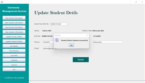 GitHub Nachiket University Management System