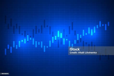 증권 거래소 무역은 파란색 배경 Designvector 그림에 비즈니스 촛불 스틱 그래프 차트 가격에 대한 스톡 벡터 아트 및 기타 이미지 Istock