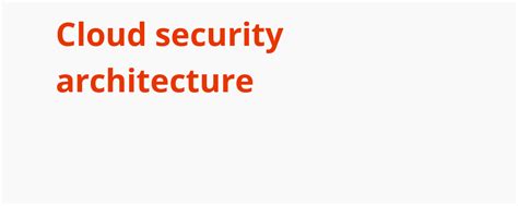 Secure Your Cloud Infrastructure With A Robust Cloud Security Architecture Learn Best Practices