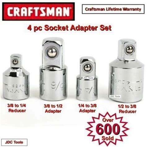 Nesos International Craftsman Tools 4 Pc Adapter Socket Set